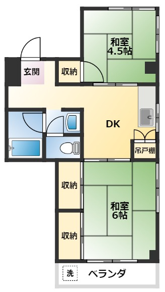 プレジール葛飾宝町 301号室 - おとり物件なしのエアドア - 2DK/3階/37.26㎡/南向き｜エアドア - プレジールカツシカタカラマチ
