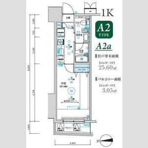 MAXIV八王子TRE 402号室【仲介手数料無料】1K/4階/25.6㎡/西向き｜エアドア - マキシウ゛ハチオウジトレ