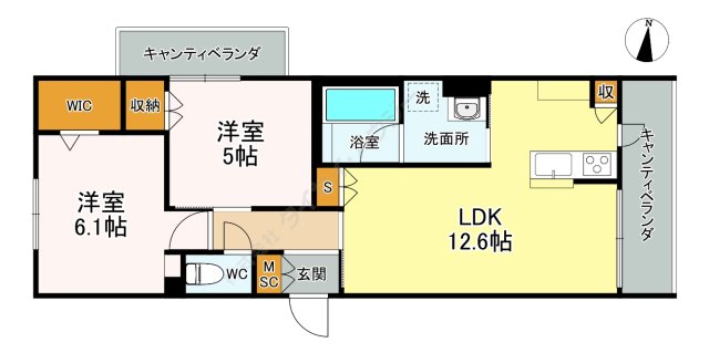 川口市芝4丁目メゾン 303号室 - おとり物件なしのエアドア - 2LDK/3階/58.8㎡/東向き｜エアドア - カワグチシシバヨンチョウメメゾン